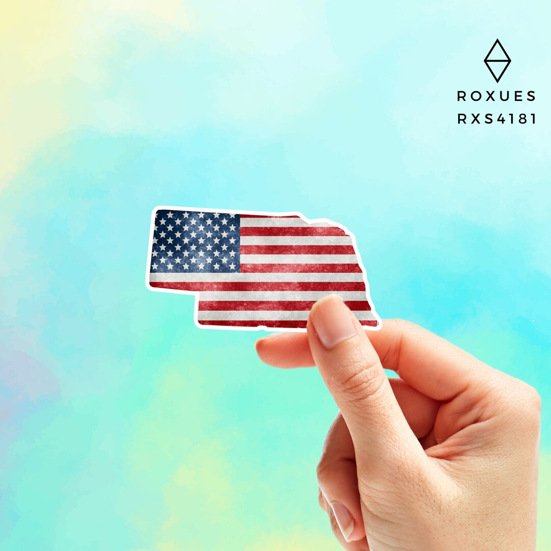 Nebraska State Sticker Nebraska Pride Nebraska Outline Travel Sticker ...