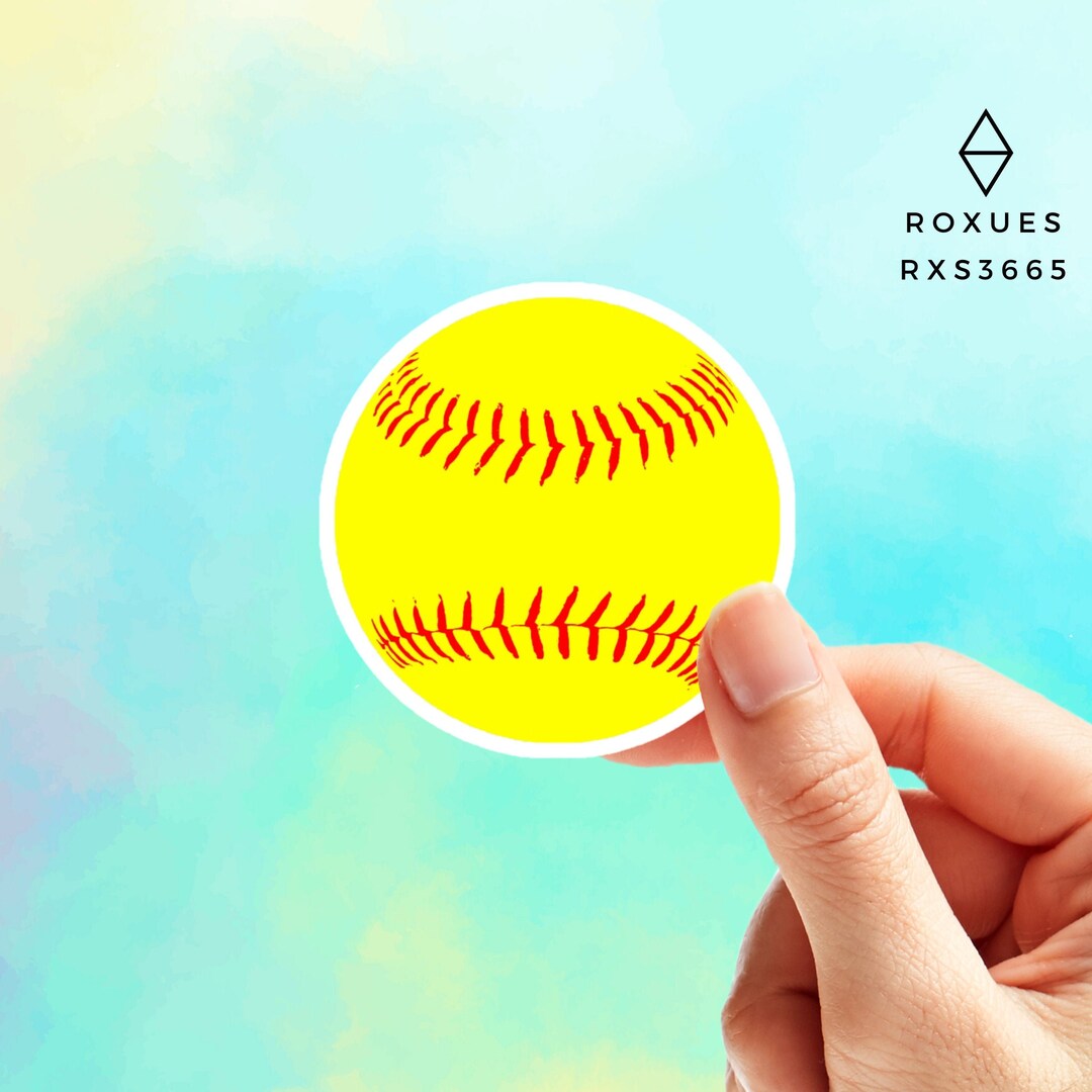 Softball Vinyl Sticker, Sports Sticker, Laptop Decal, MacBook Decal ...