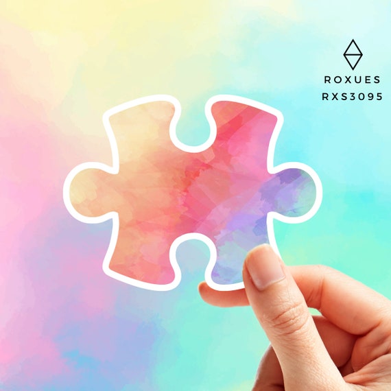 Puzzle Sticker Puzzle Piece Sticker Autism Sticker - Etsy