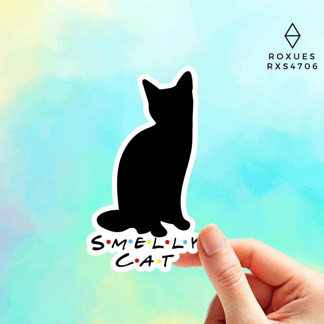 Smelly Cat Sticker, Vinyl Sticker, Laptop Sticker, MacBook Decal, Water ...