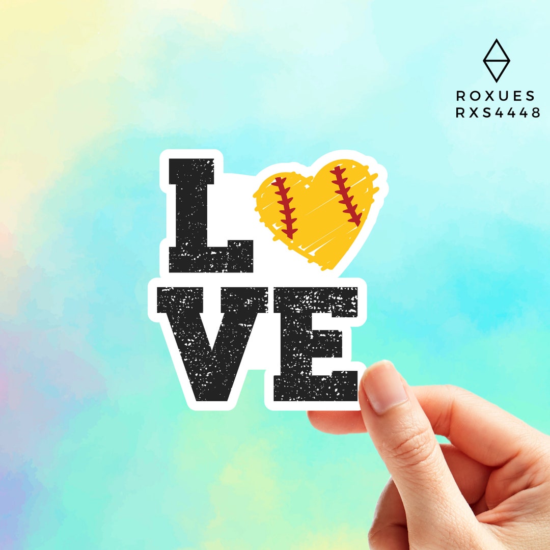 Softball Sport | I Love Softball | Softball Vinyl Sticker | Sports ...