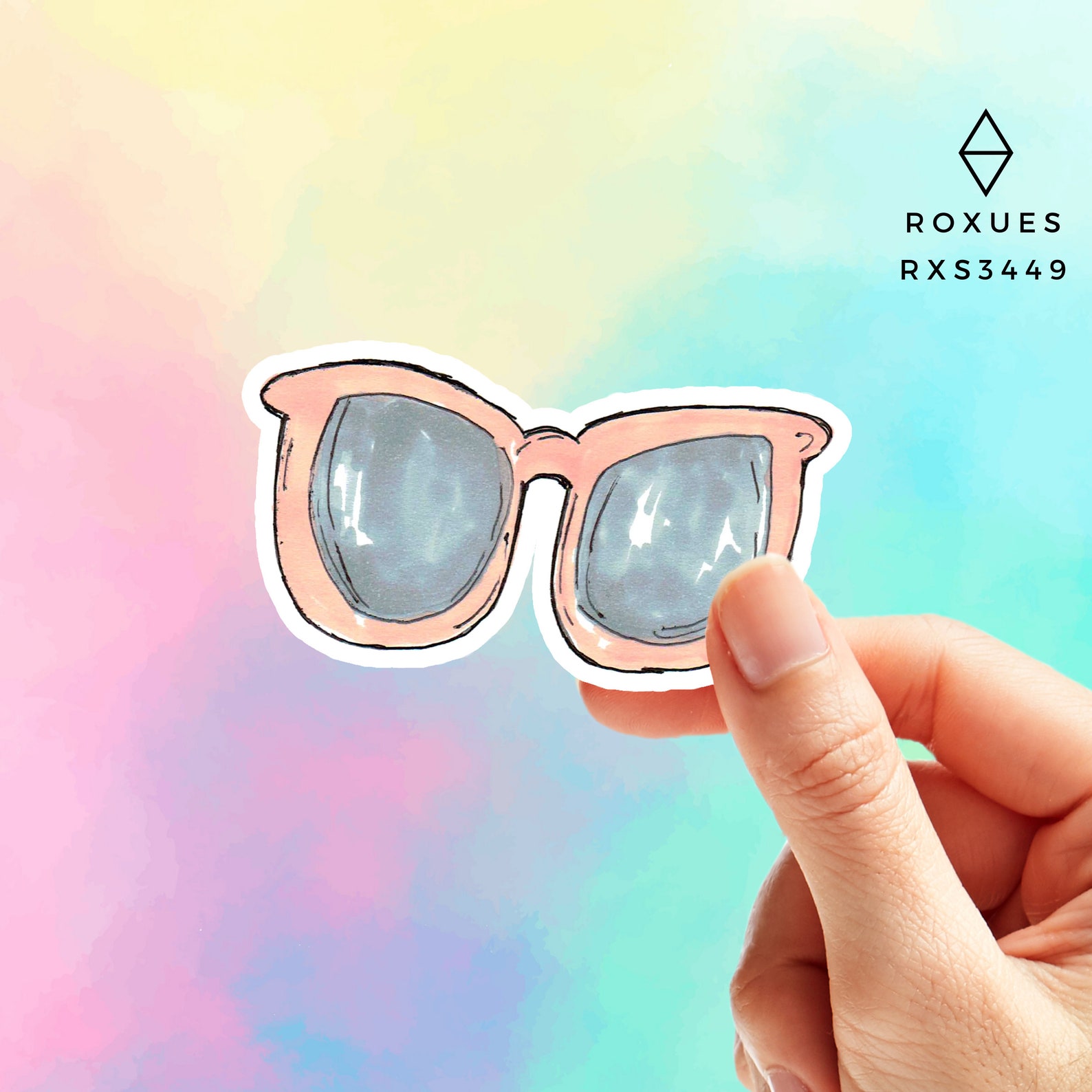 Glasses Sticker Sunglasses Sticker Laptop Sticker Water Bottle - Etsy UK