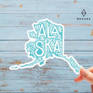 Alaska State Sticker, Alaska Travel Sticker, Alaska Water Bottle Decal ...