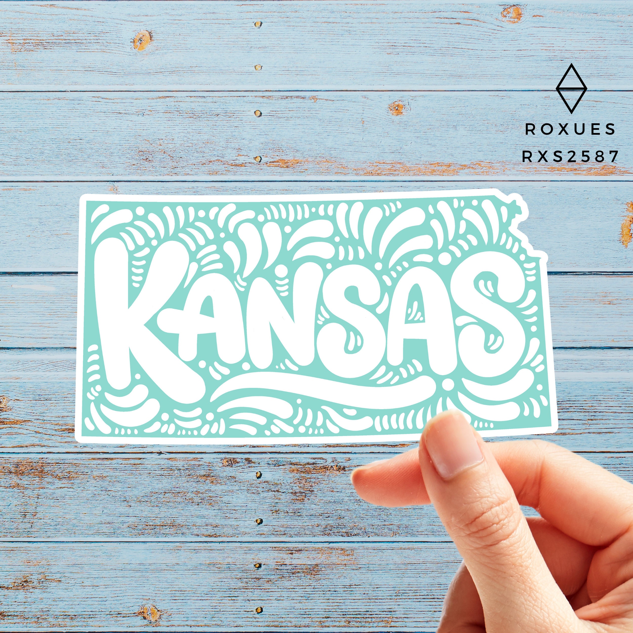 Kansas State Sticker Kansas Pride Kansas Outline Travel | Etsy