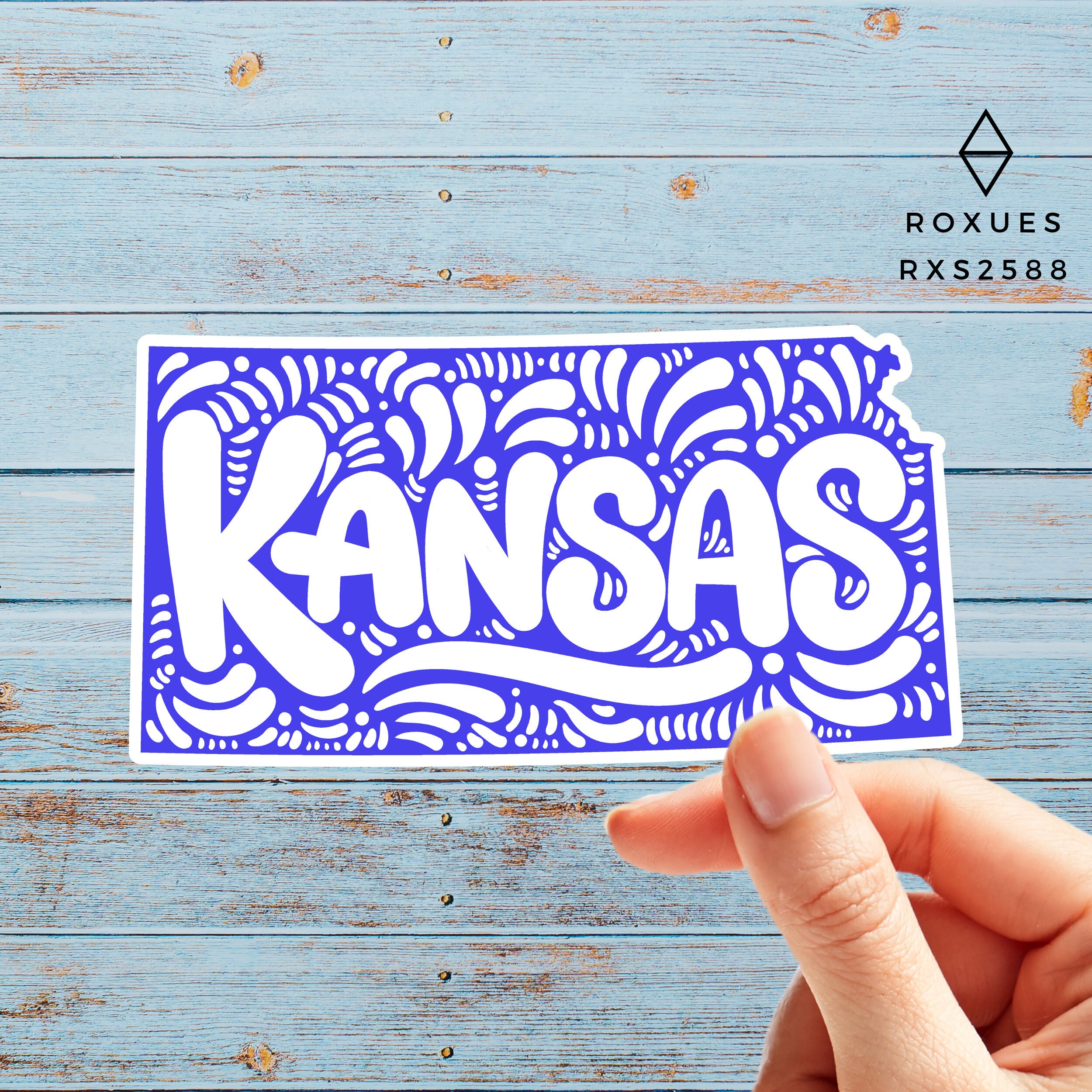 Kansas State Sticker Kansas Pride Kansas Outline Travel - Etsy