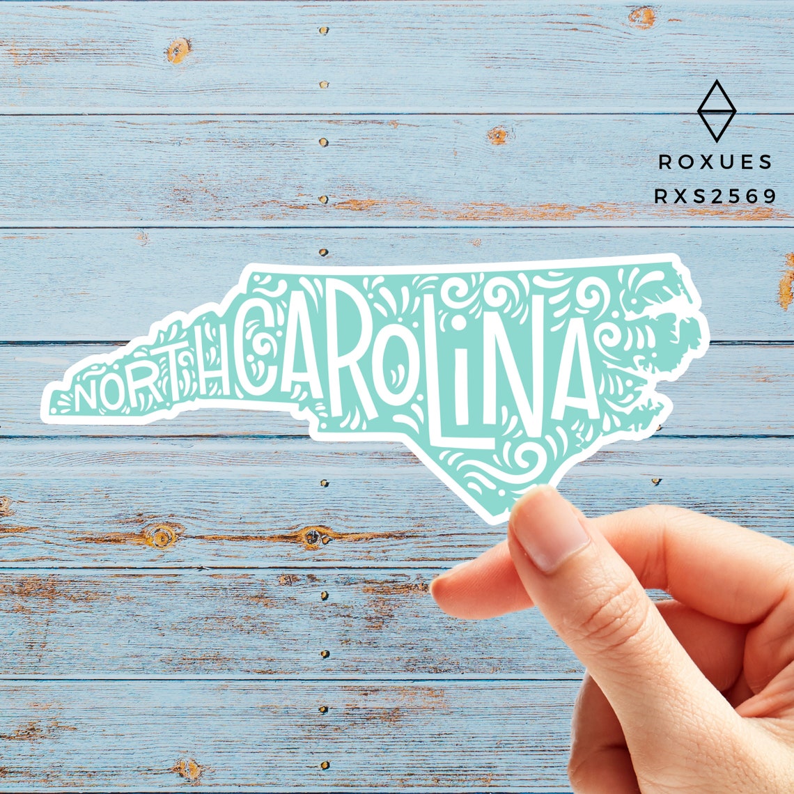 North Carolina State Sticker North Carolina Pride North | Etsy