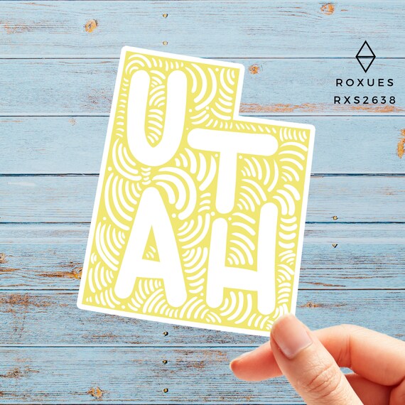 Utah State Utah Sticker Utah Pride Utah Outline Travel Sticker - Etsy