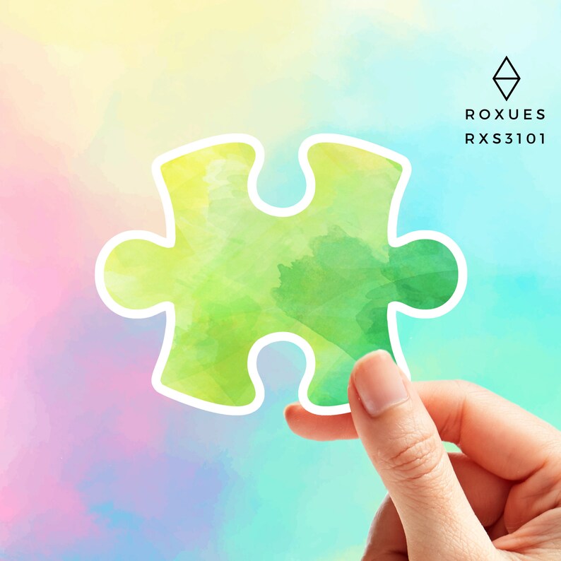 Puzzle Sticker Puzzle Piece Sticker Autism Sticker - Etsy