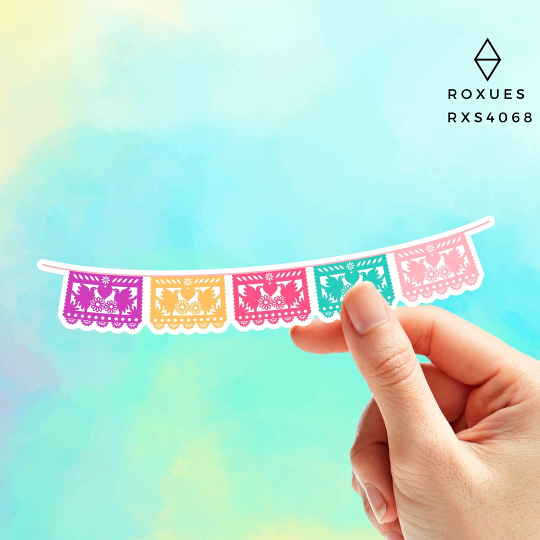 Papel Picado Sticker, Mexican Sticker, Mexico Sticker, Mexican Phrases ...
