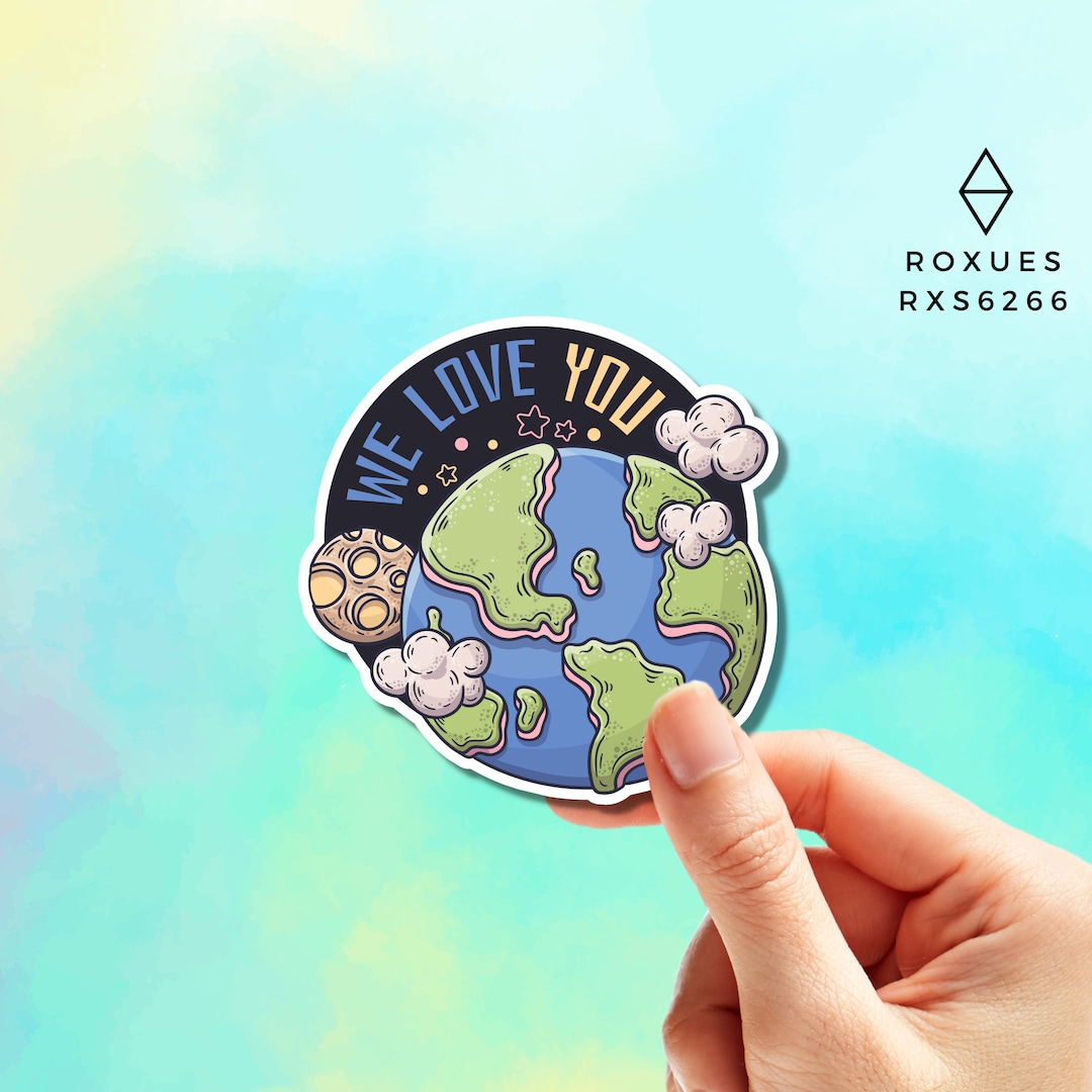 Earth Sticker, Nasa Sticker Solar System Sticker Planets Space Galaxy ...