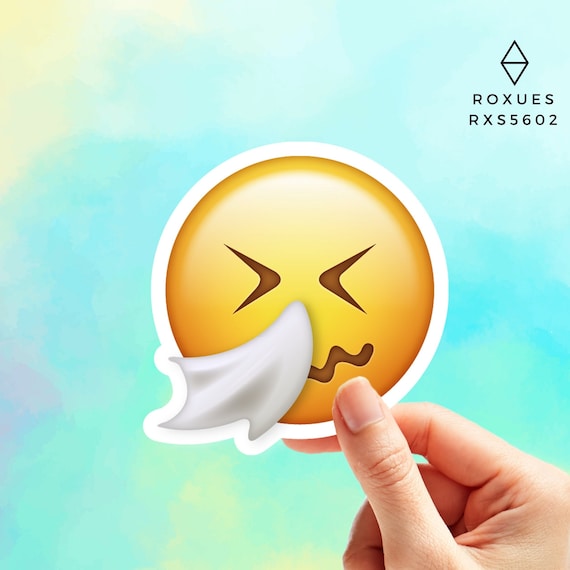 Sneezing Emoji Sticker Emoji Faces Cool Stickers Whatsapp | Etsy