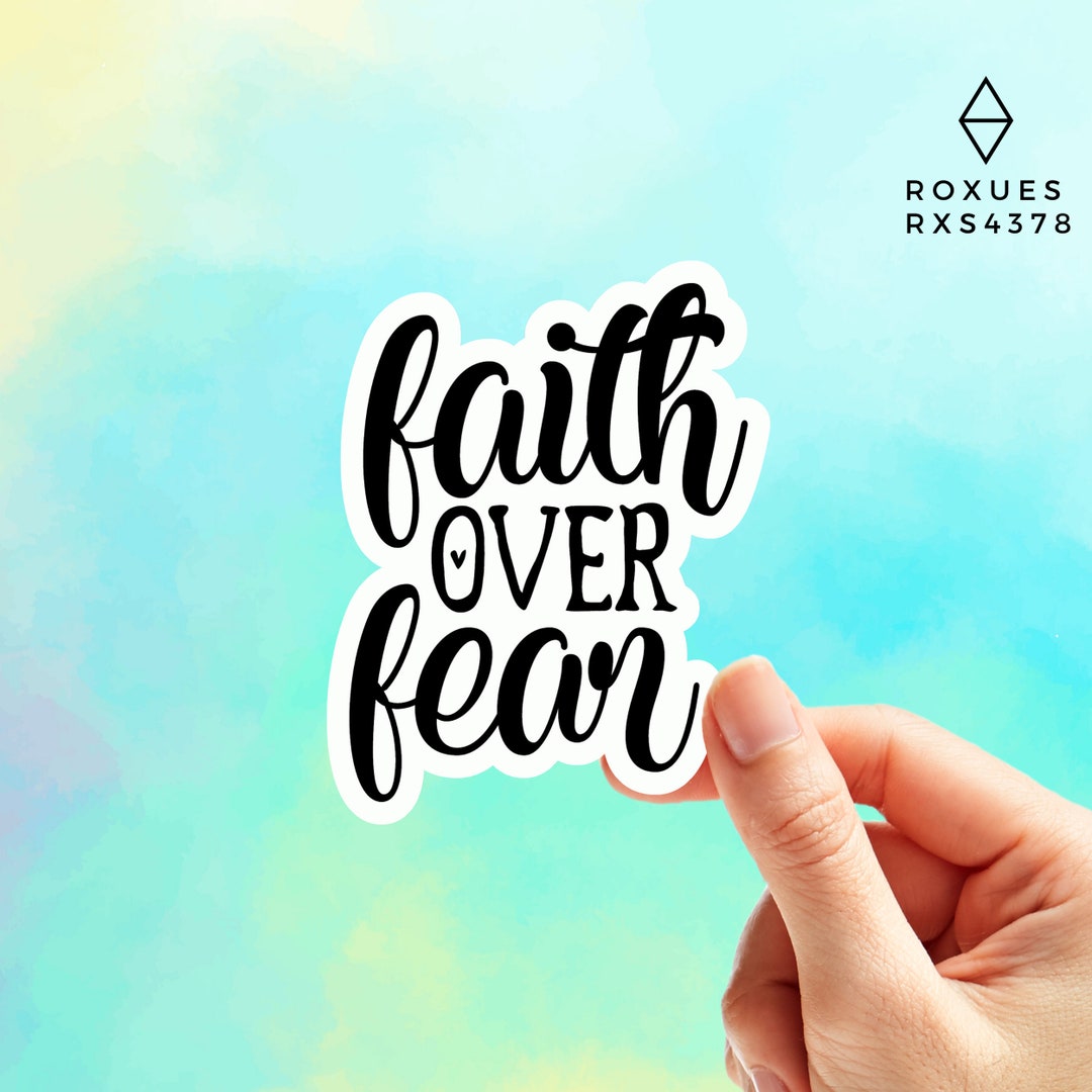 Faith Over Fear Sticker, Vinyl Sticker, Laptop Sticker, MacBook Decal ...