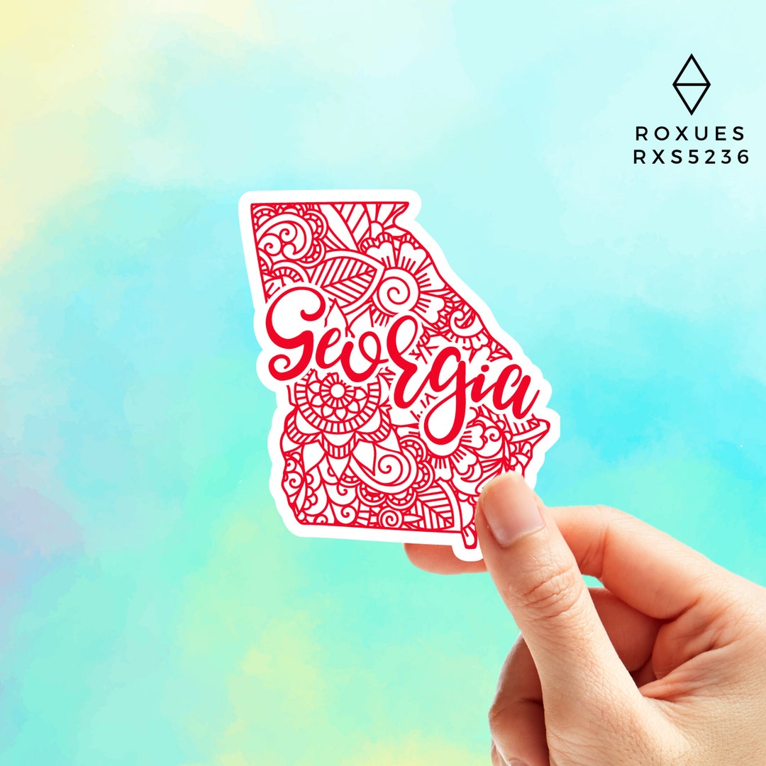 Mandala Georgia State Sticker | Georgia Pride | Georgia Outline ...