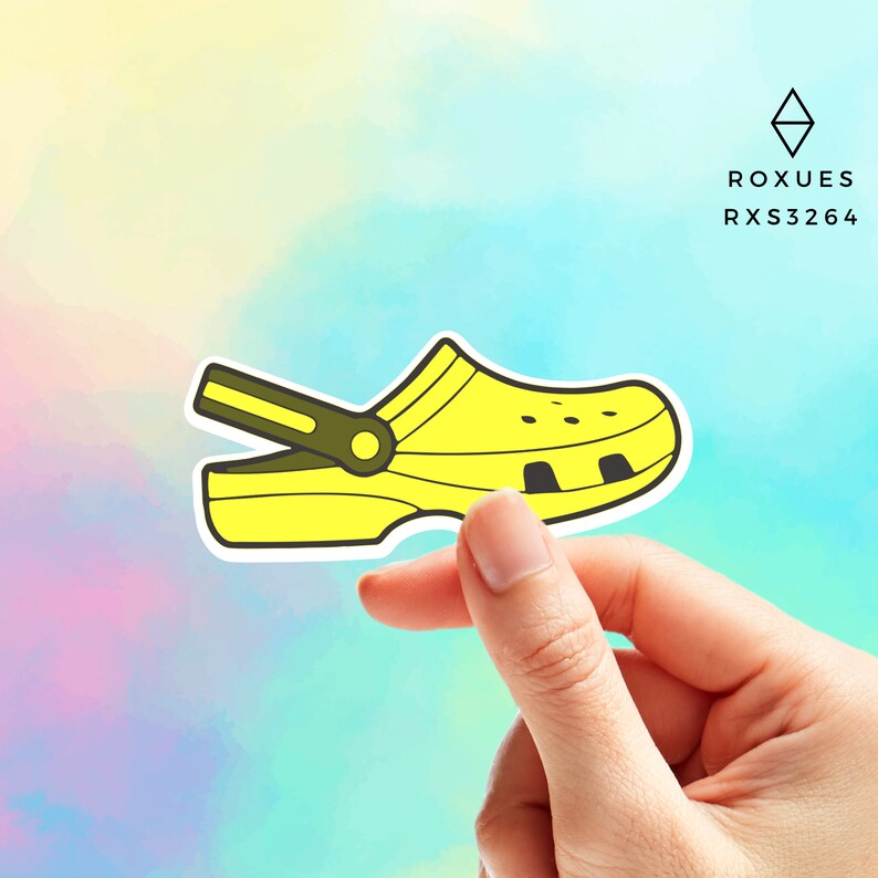 Crocs Sticker Crocs Yellow Croc Sticker Croc Decal You - Etsy