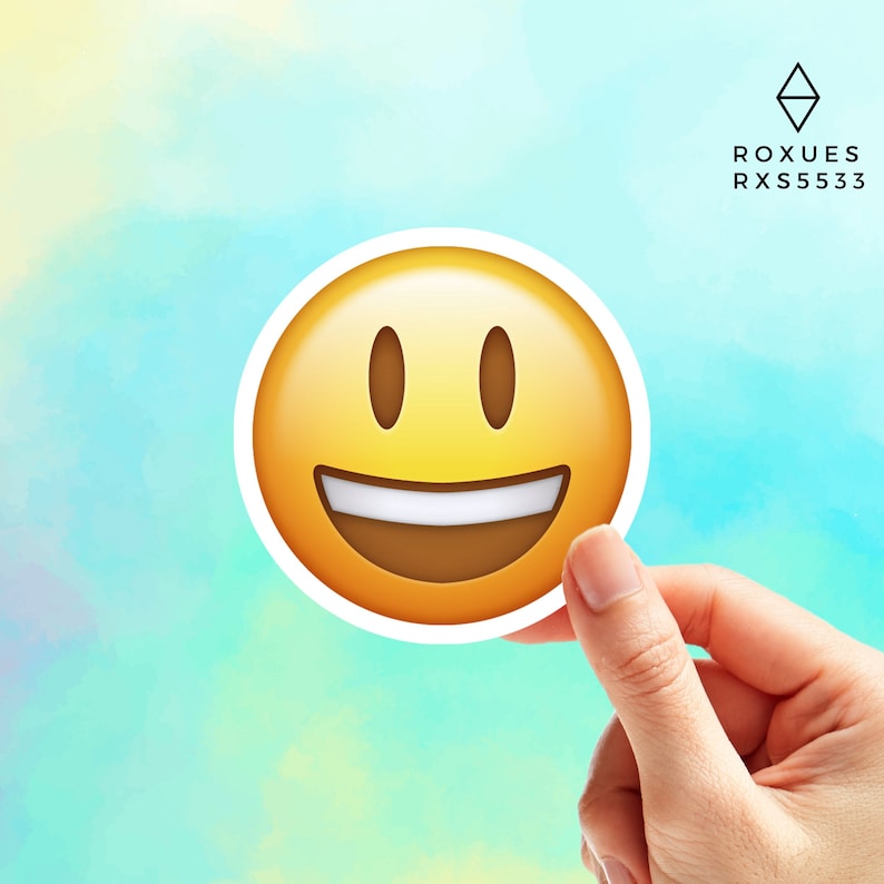 Smiling Emoji Sticker Emoji Faces Cool Stickers Whatsapp | Etsy