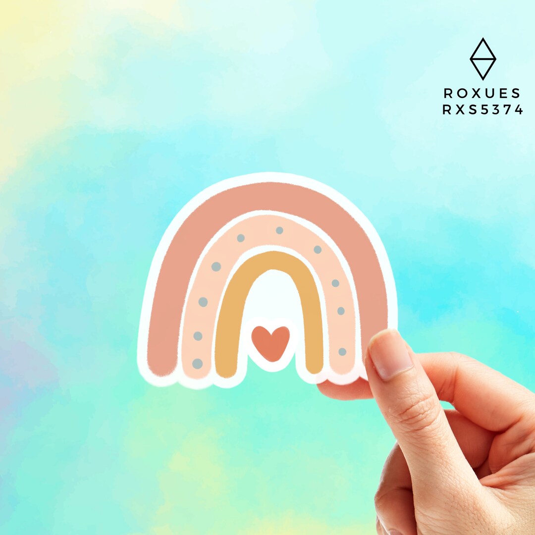 Boho Rainbow Sticker Rainbow Sticker Water Bottle Sticker Stickers for ...