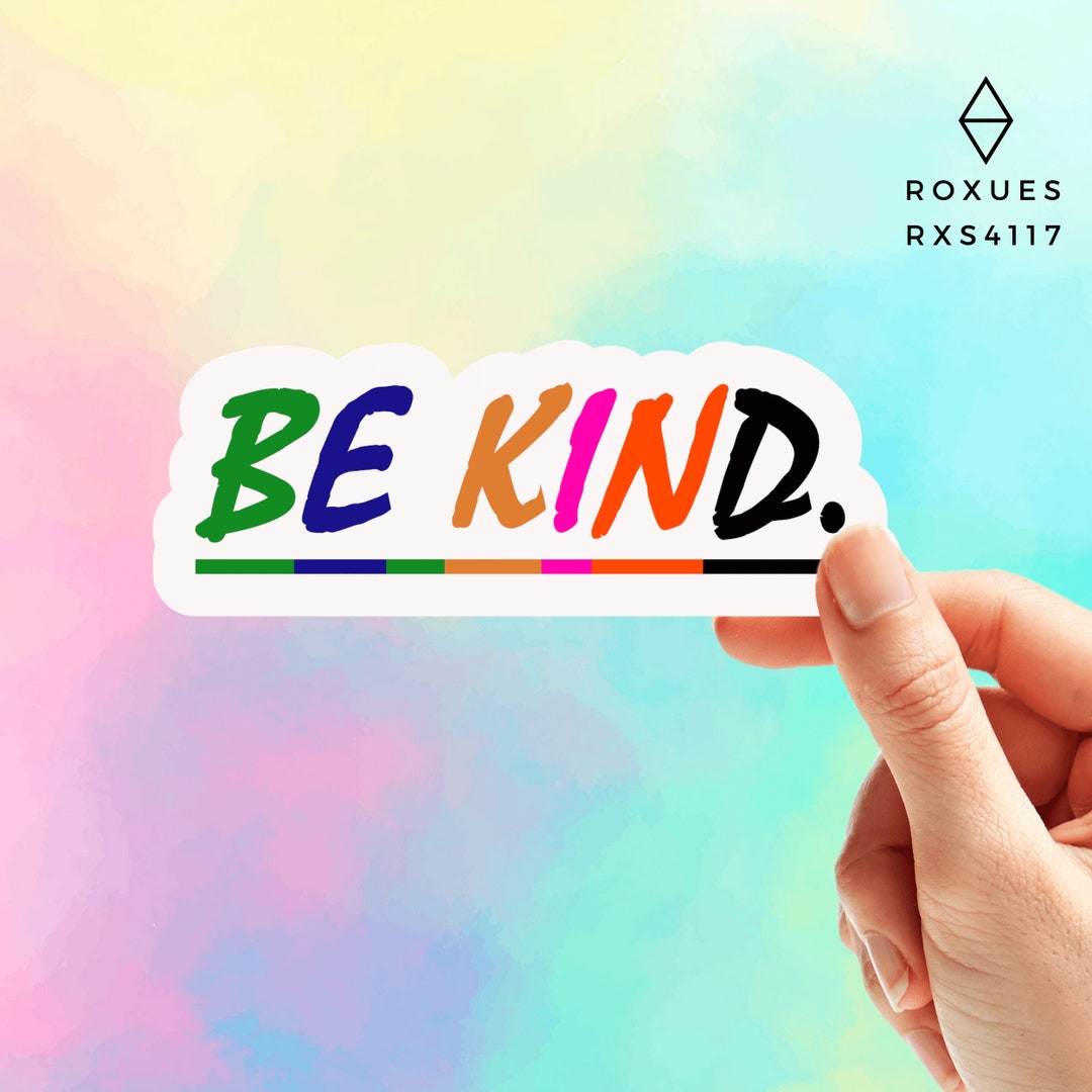 Be Kind Sticker, Moral Values Sticker People Phrases Sticker, Laptop ...