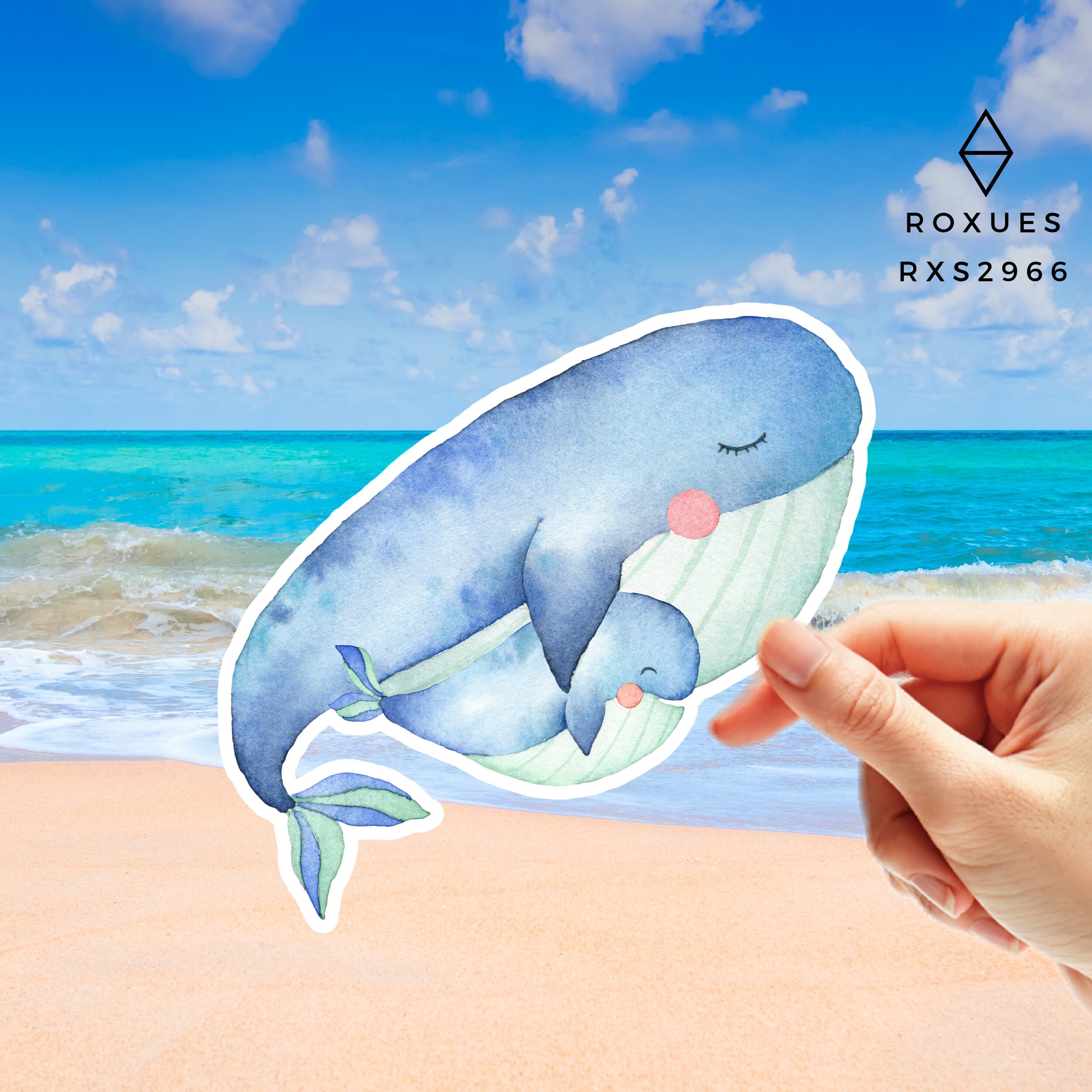 Ocean sticker Water bottle sticker Laptop sticker Beach | Etsy