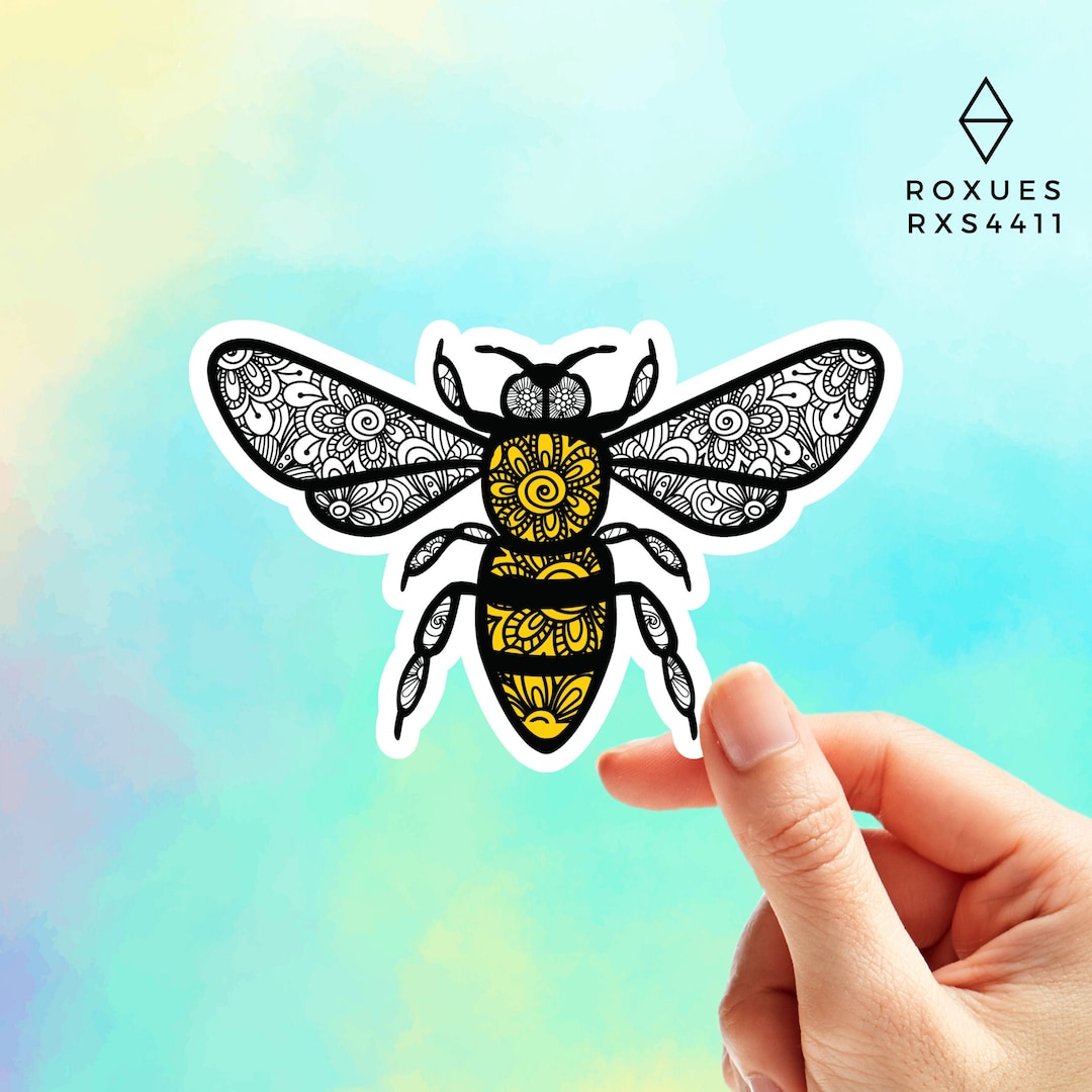 Pegatina de mandala de abeja pegatina de vinilo pegatina - Etsy España