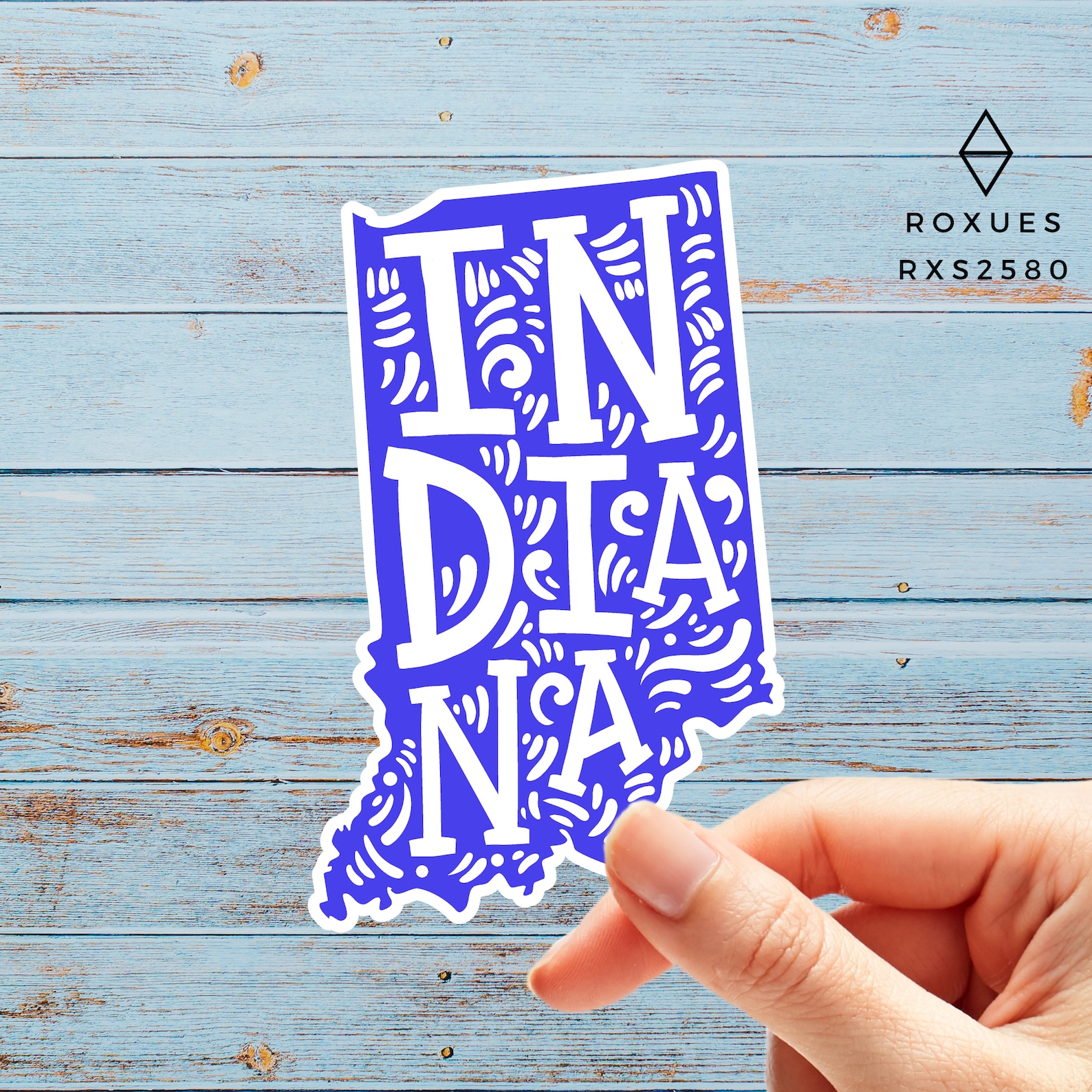 Indiana State Indiana Sticker Indiana Pride Indiana Outline - Etsy