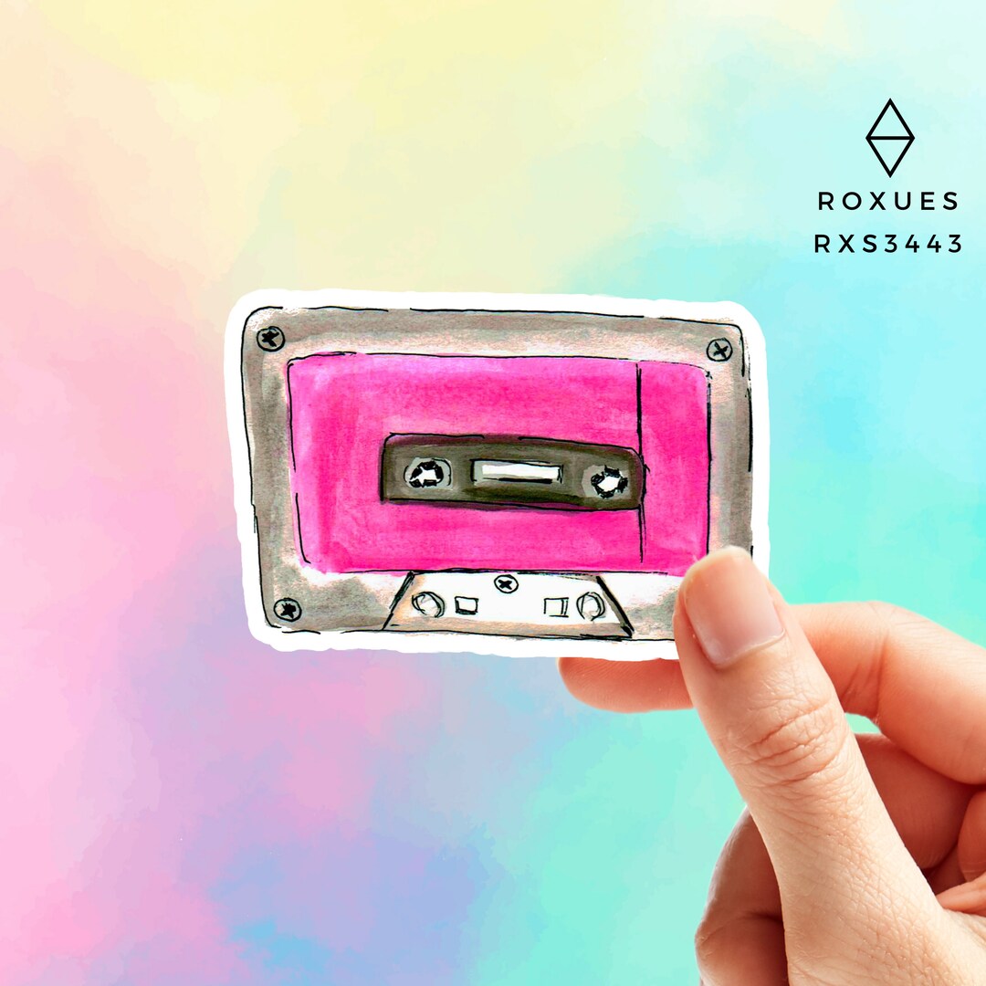 Cassette Sticker Vinyl Decal Retro Sticker Laptop Sticker Water Bottle ...