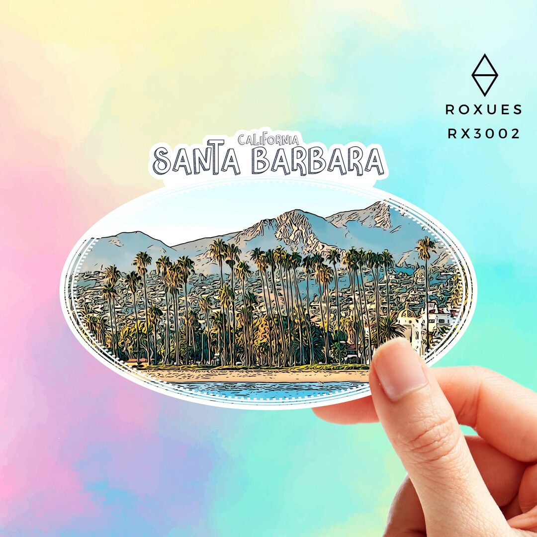 Santa Barbara Stickers, California Stickers, Travel Stickers, Stickers ...