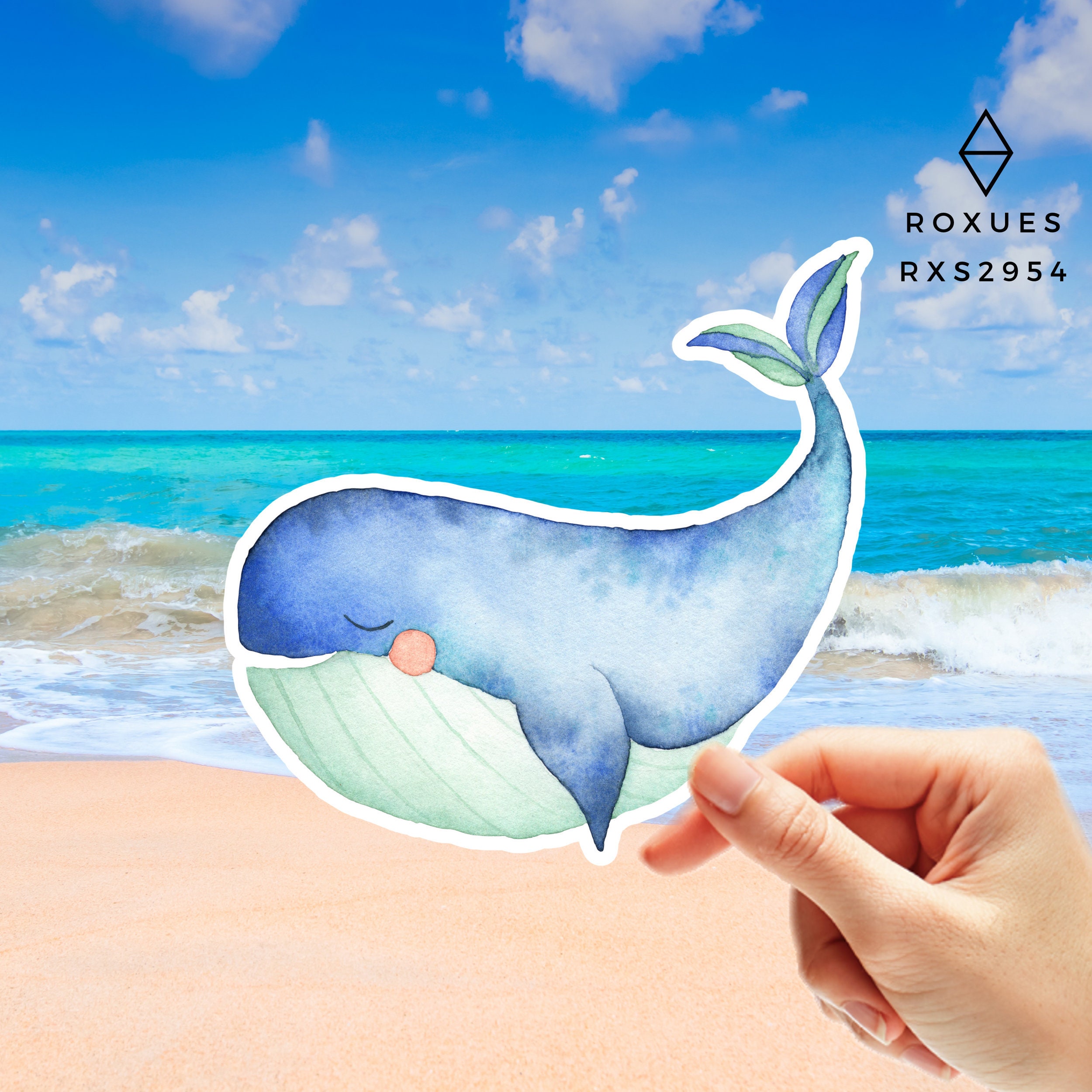 Ocean Sticker Water Bottle Sticker Laptop Sticker Beach Sticker Ocean ...