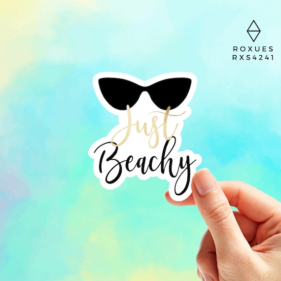 Just Beachy Sticker Vinyl sticker Laptop sticker Macbook | Etsy