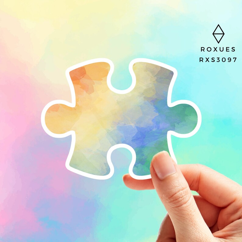 Puzzle Sticker Puzzle Piece Sticker Autism Sticker - Etsy UK