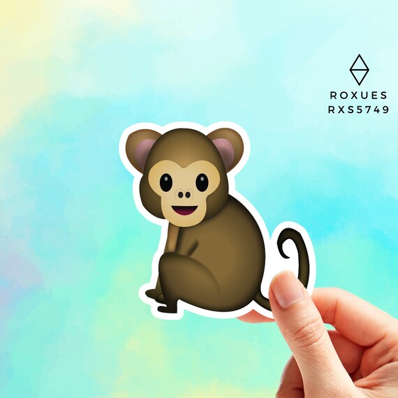Monkey Emoji Sticker Emoji Faces Cool Stickers Whatsapp | Etsy