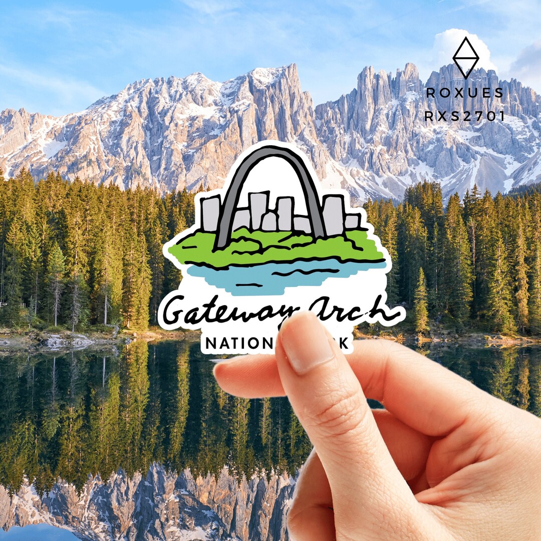 Gateway Arch National Park VINYL STICKER, Stickers for Laptop, Laptop ...