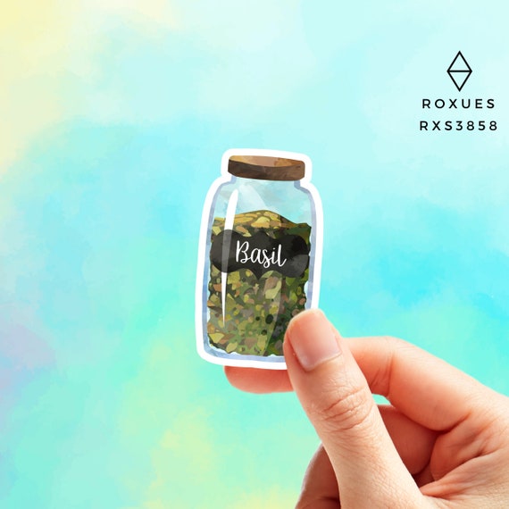 Basil Spice Sticker Spice Organizing Spice Name Spice | Etsy