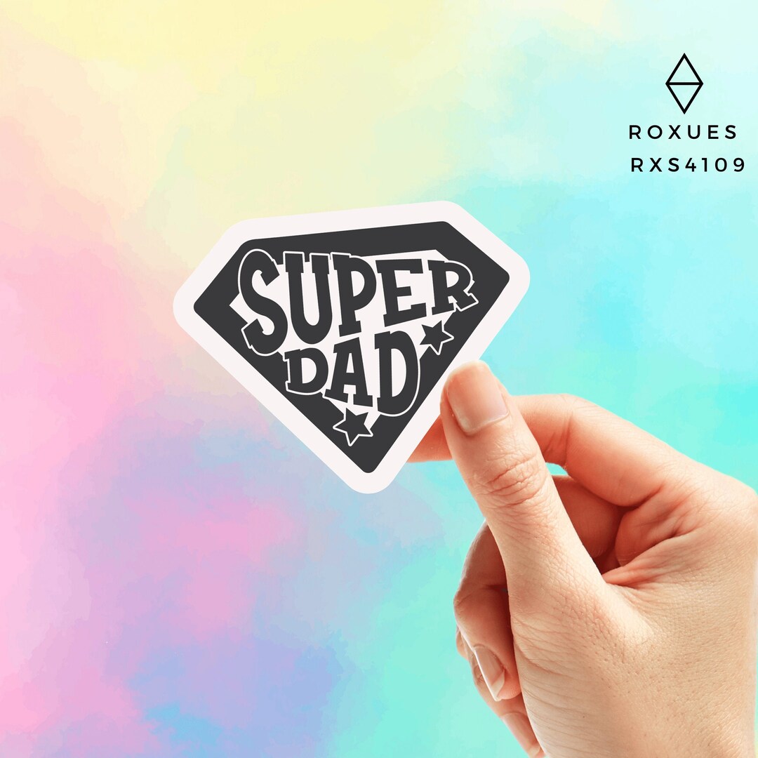 Super Dad Sticker Funny Saying Phrases Sticker Father's Day Husband ...