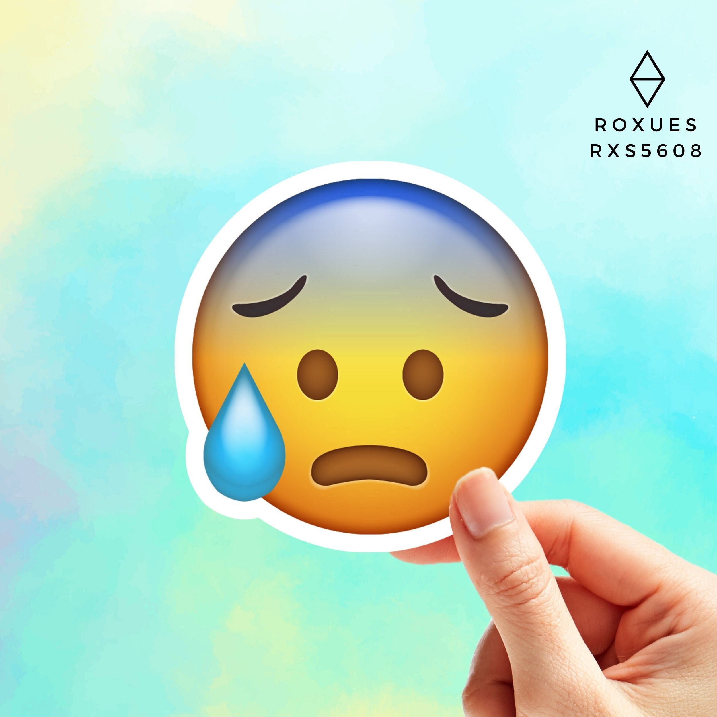 Sweat Emoji Sticker Emoji Faces Cool Stickers Whatsapp - Etsy