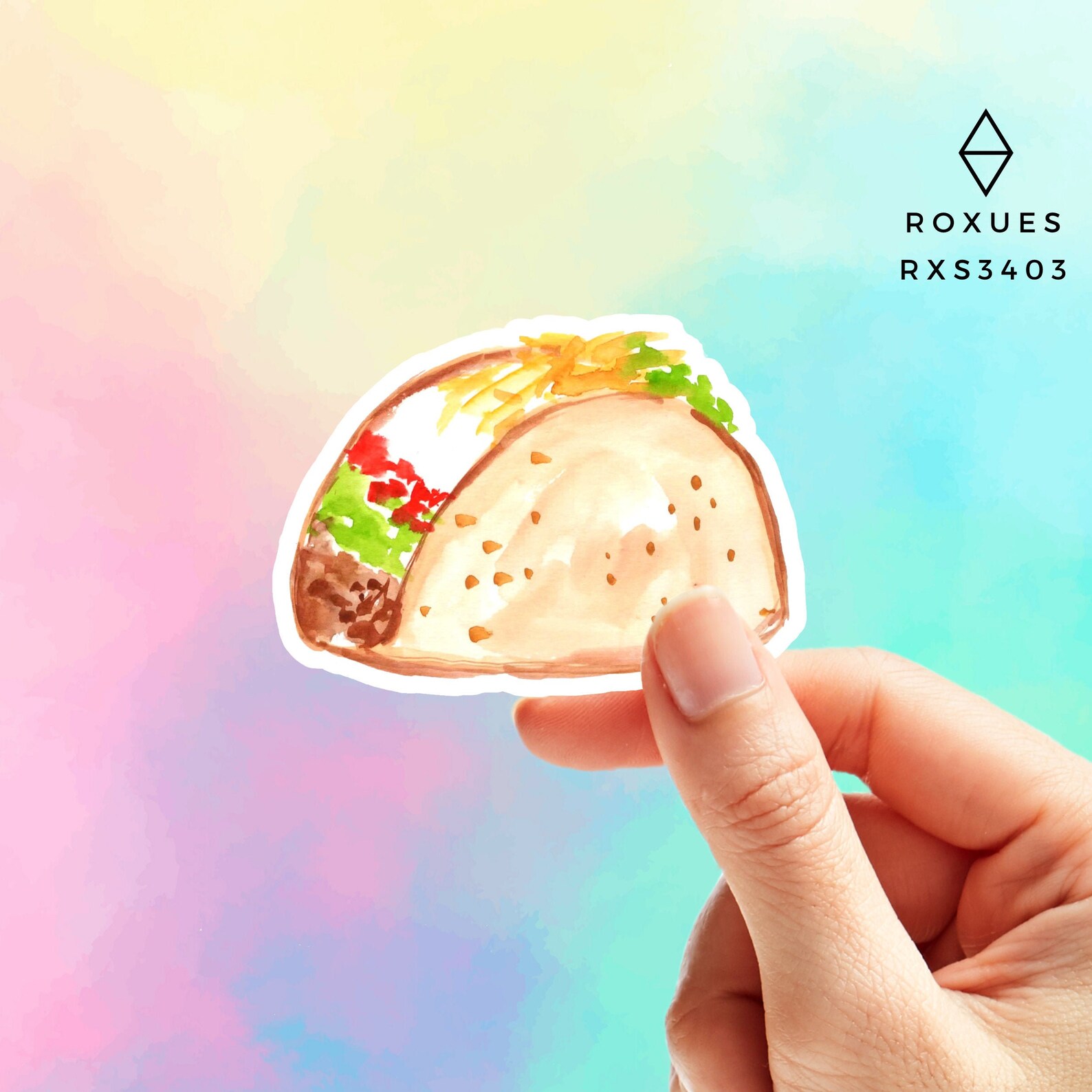 Taco Mexican Food Sticker Vinyl Sticker Mexican Foodie Gift - Etsy