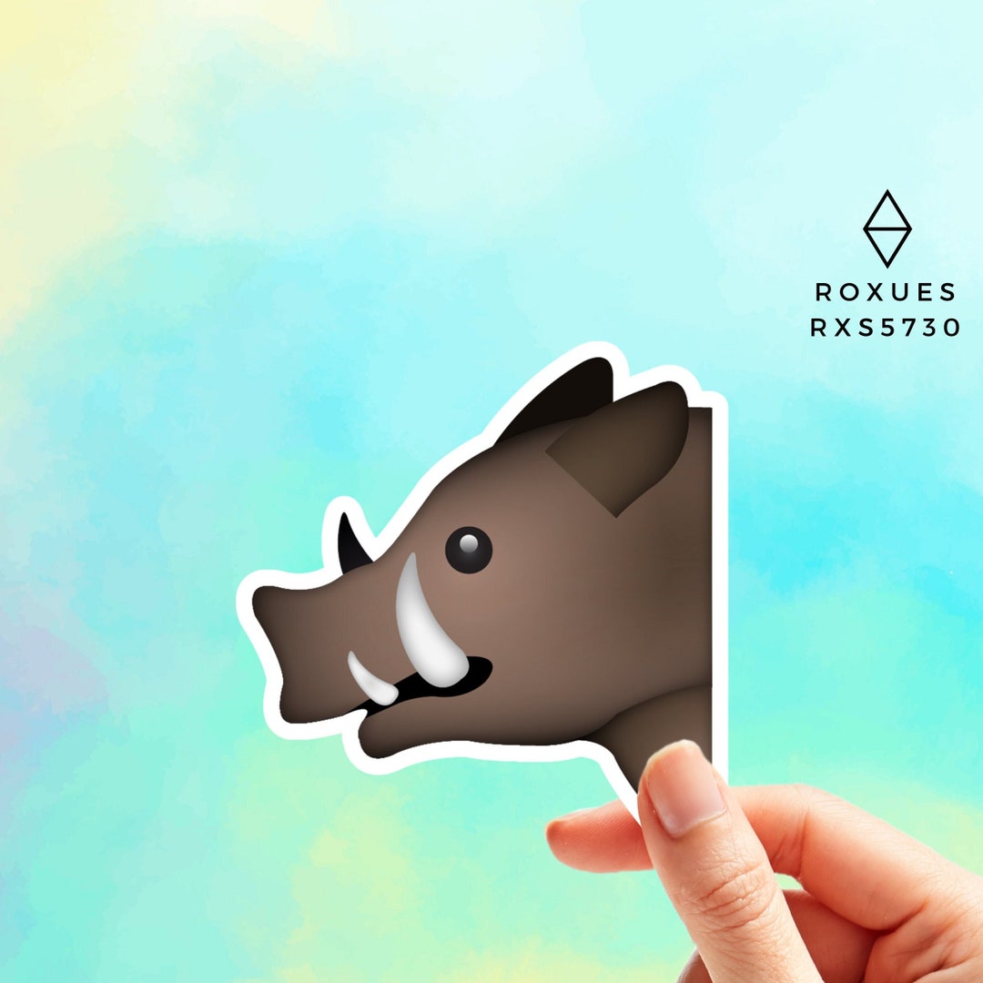 Pegatinas de emoji de jabalí, caras de emoji, pegatinas geniales ...