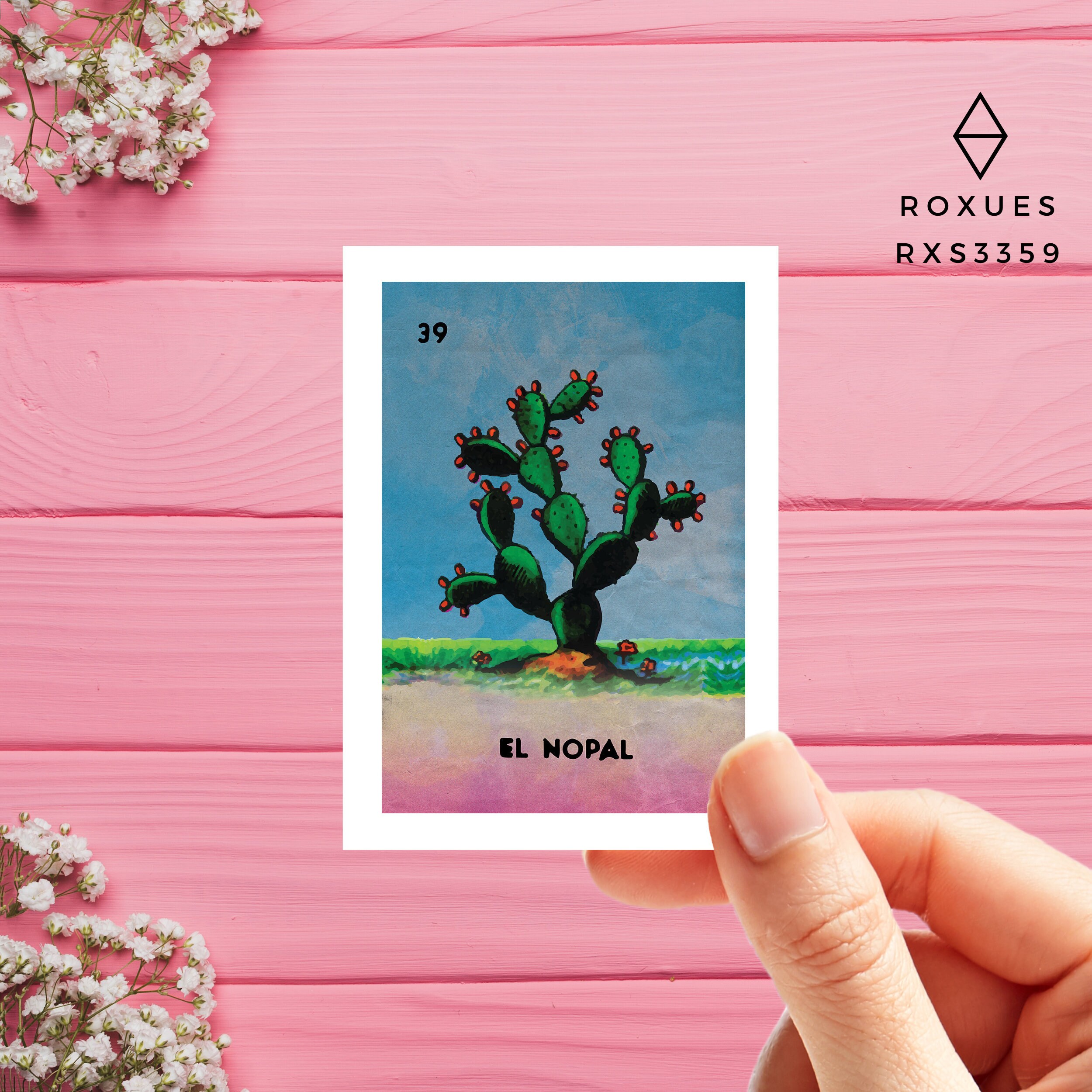 El Nopal Loteria Sticker Mexican Stickers Mexico Stickers | Etsy