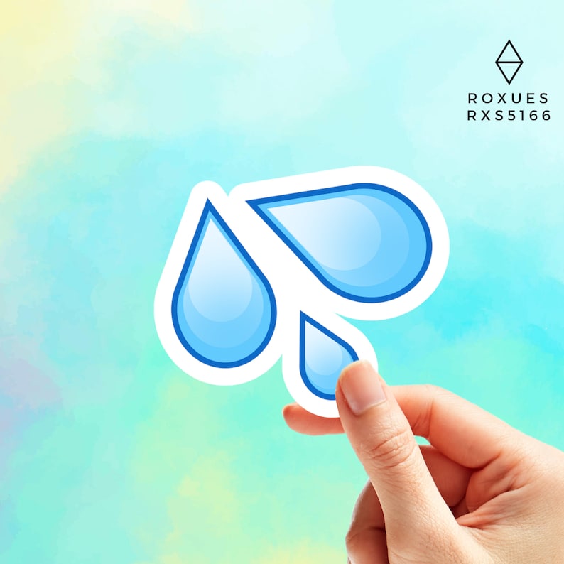 Drops Emoji Sticker Emoji Faces Cool Stickers Whatsapp | Etsy