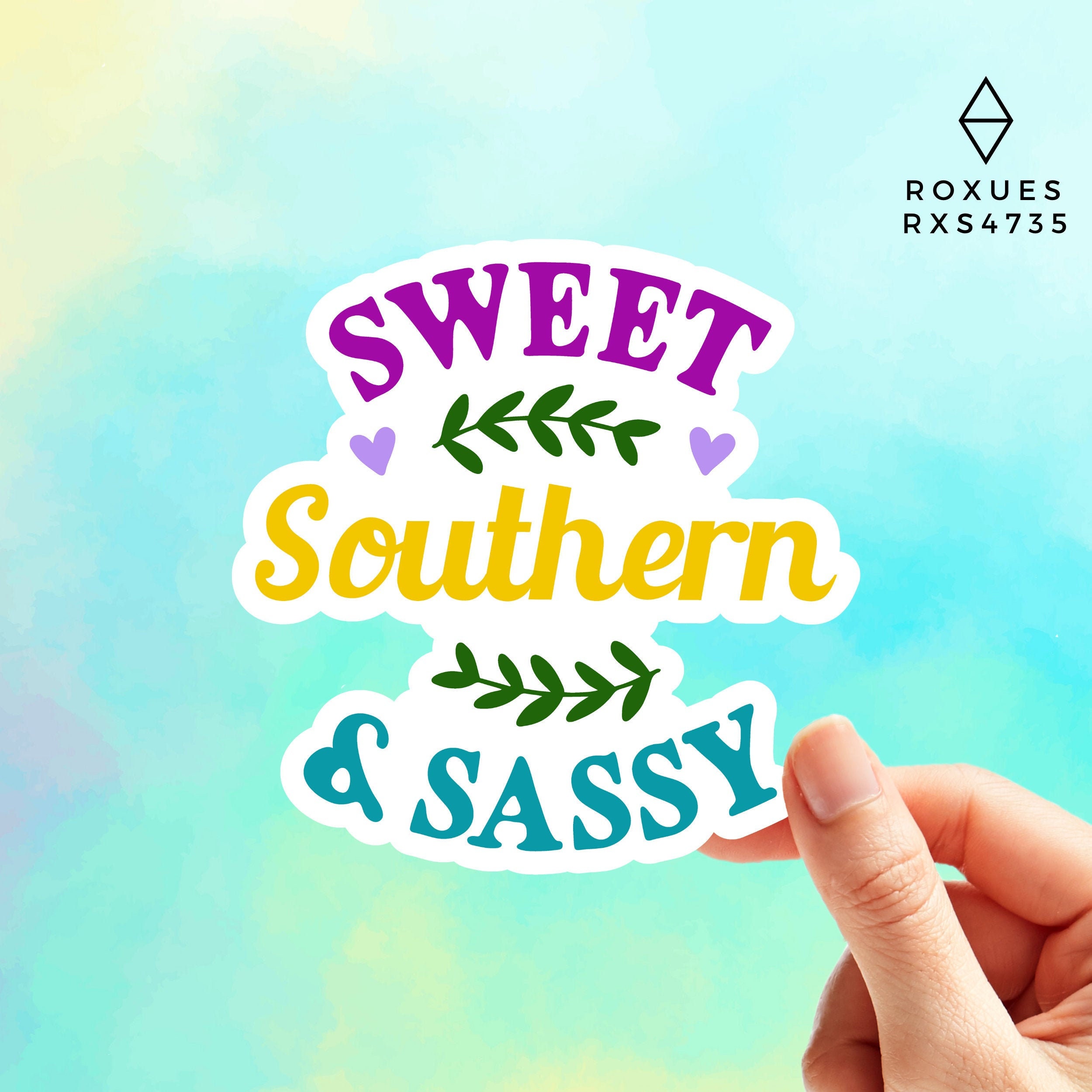 Sweet Southern and Sassy Sticker Vinyl Sticker Laptop - Etsy