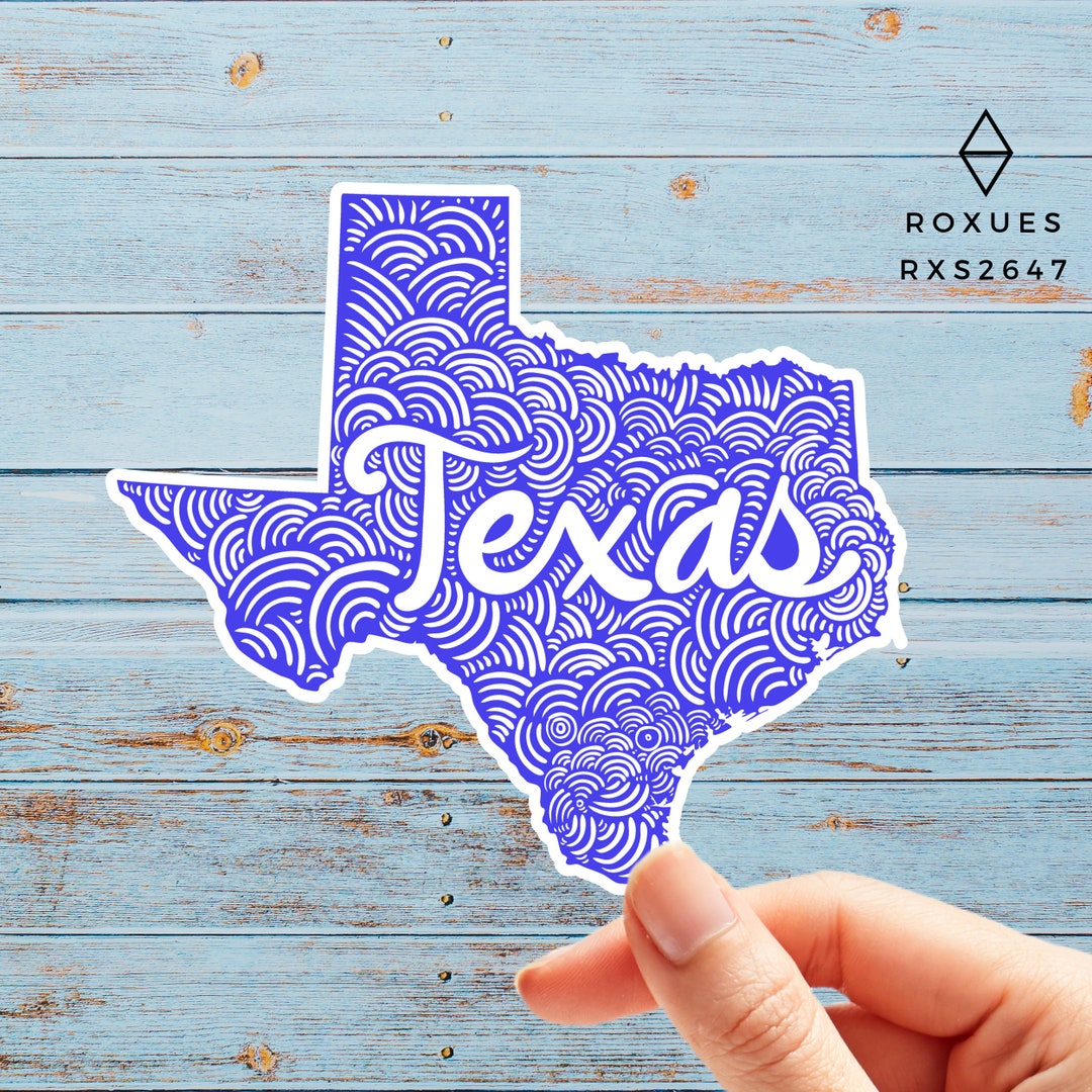 Texas State Texas Sticker Texas Pride Texas Outline Travel Sticker ...