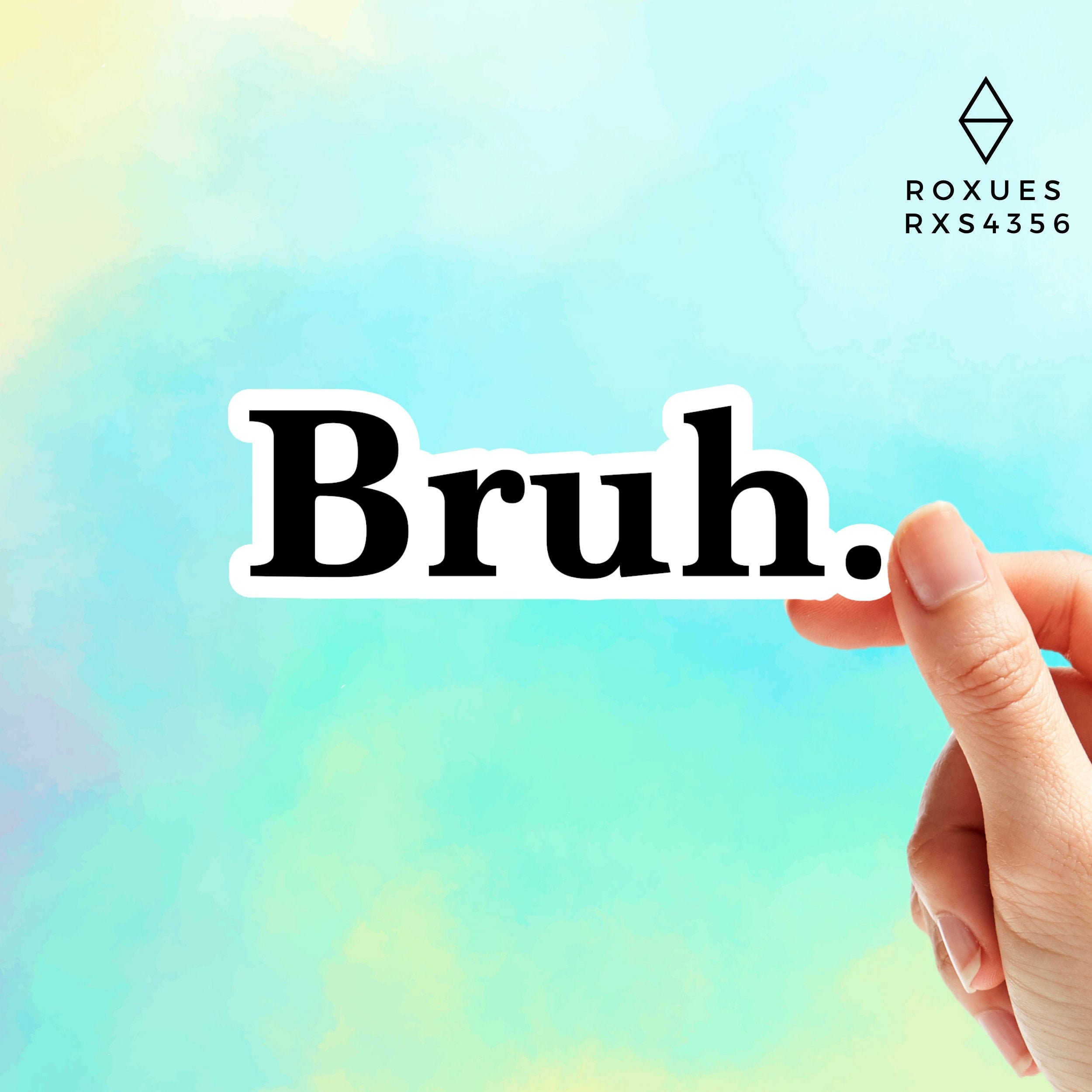Bruh. Sticker Vinyl sticker Laptop sticker Macbook decal | Etsy