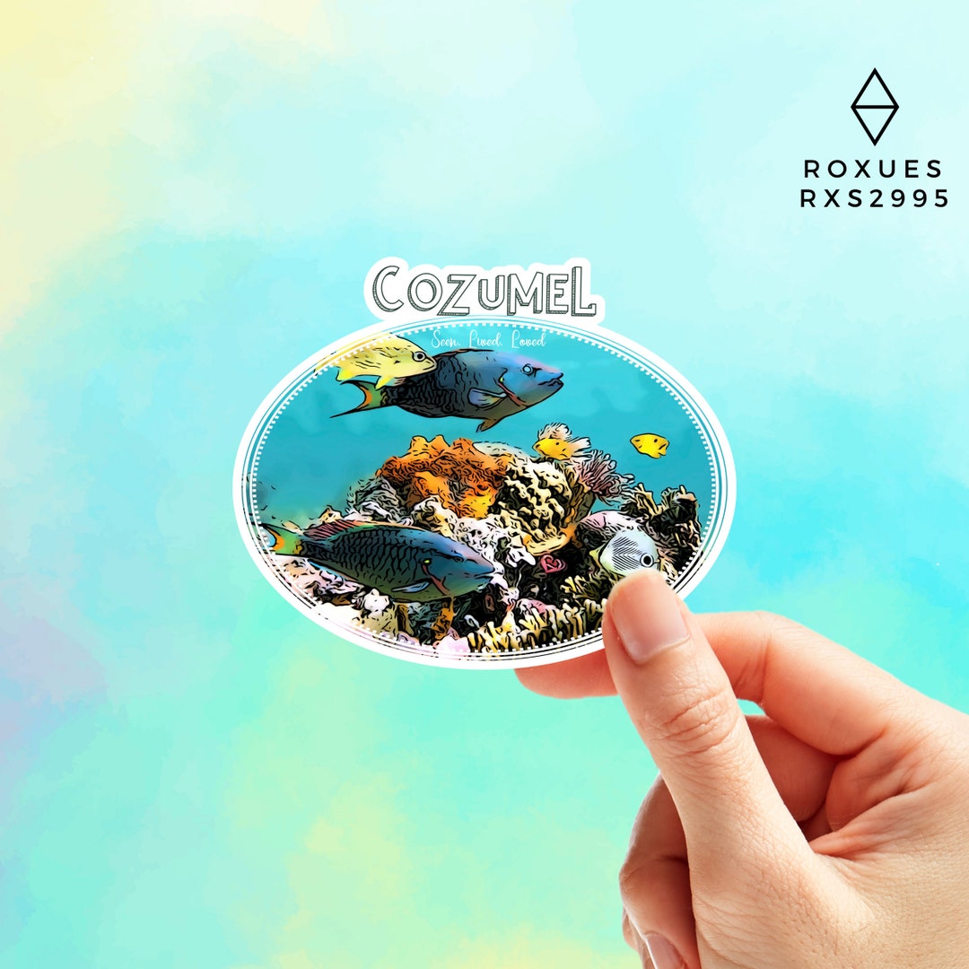 Cozumel Stickers, Cancun Stickers, Mexico, Travel Stickers, Stickers ...
