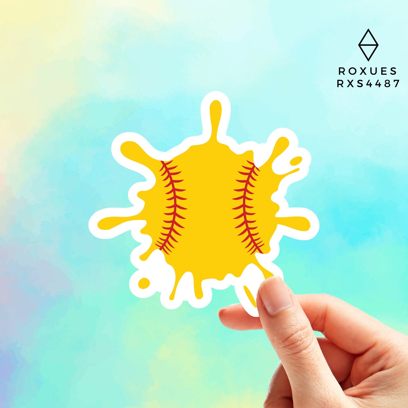 Softball Vinyl Sticker Sports Sticker Laptop Decal Macbook - Etsy