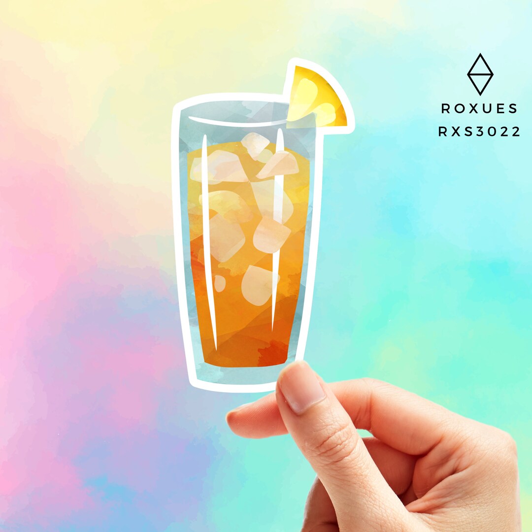 Cocktail Sticker, Long Island Ice Tea Sticker, Water Bottle Sticker ...