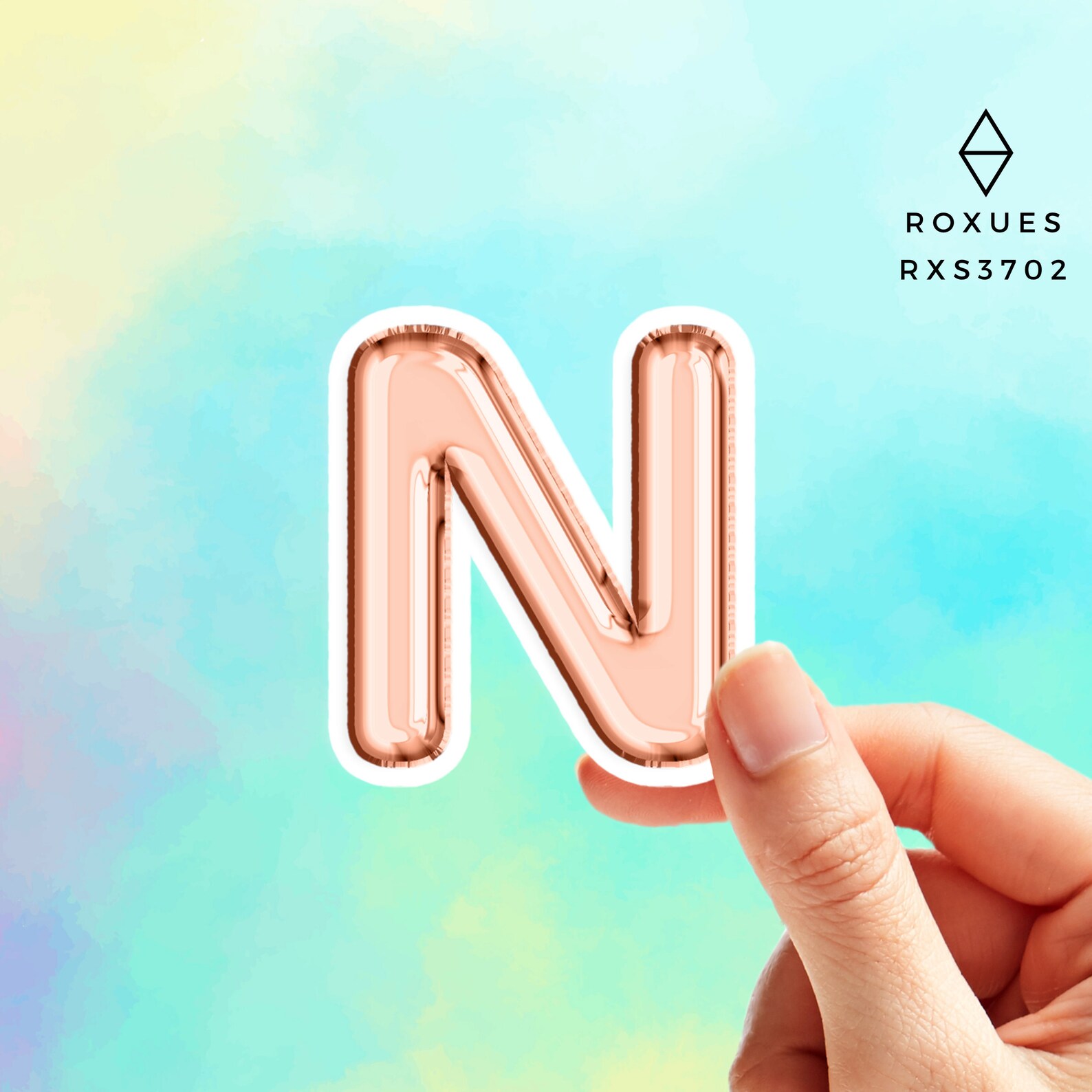 Balloon Letter n Sticker Water Bottle Sticker - Etsy