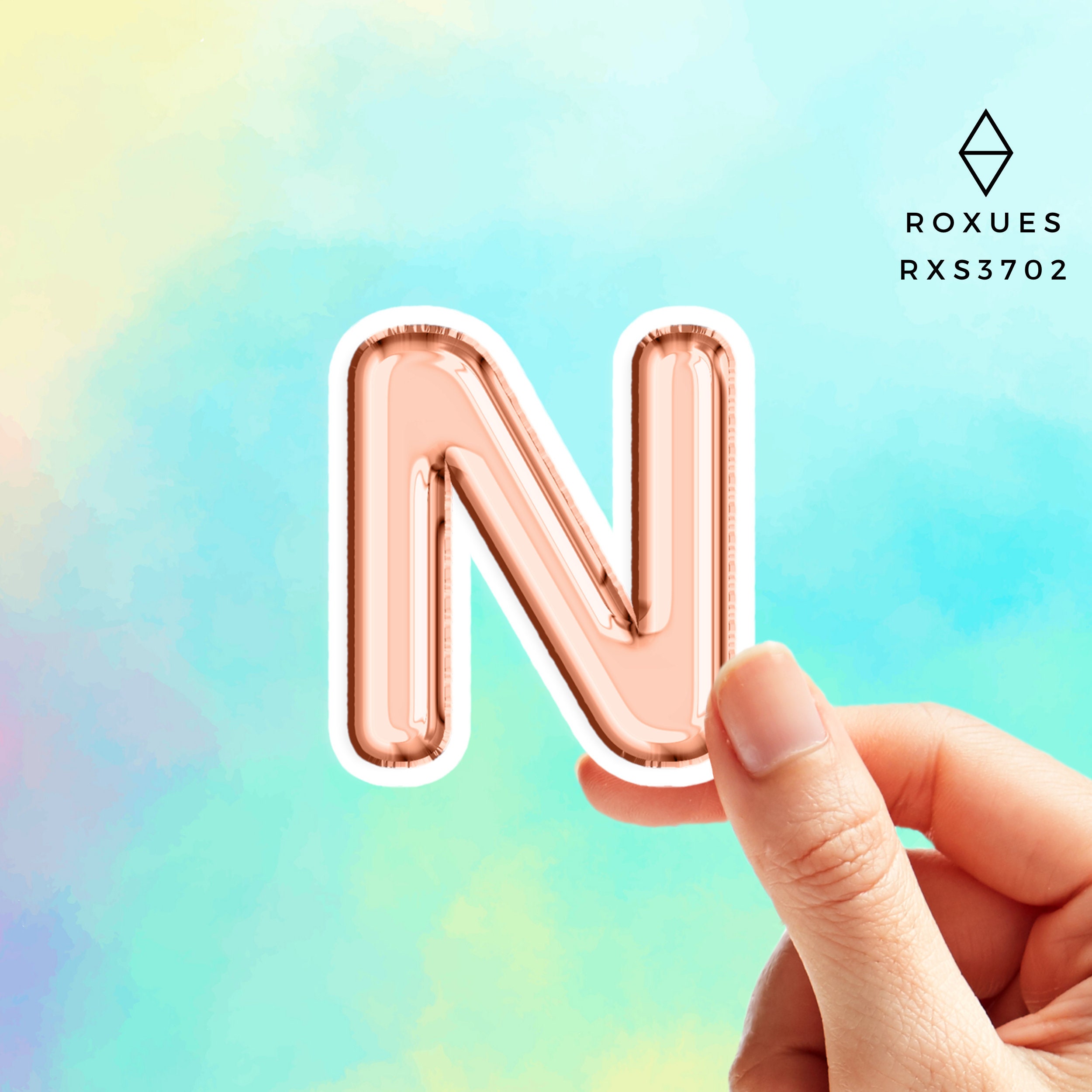 Balloon Letter n Sticker Water Bottle Sticker - Etsy