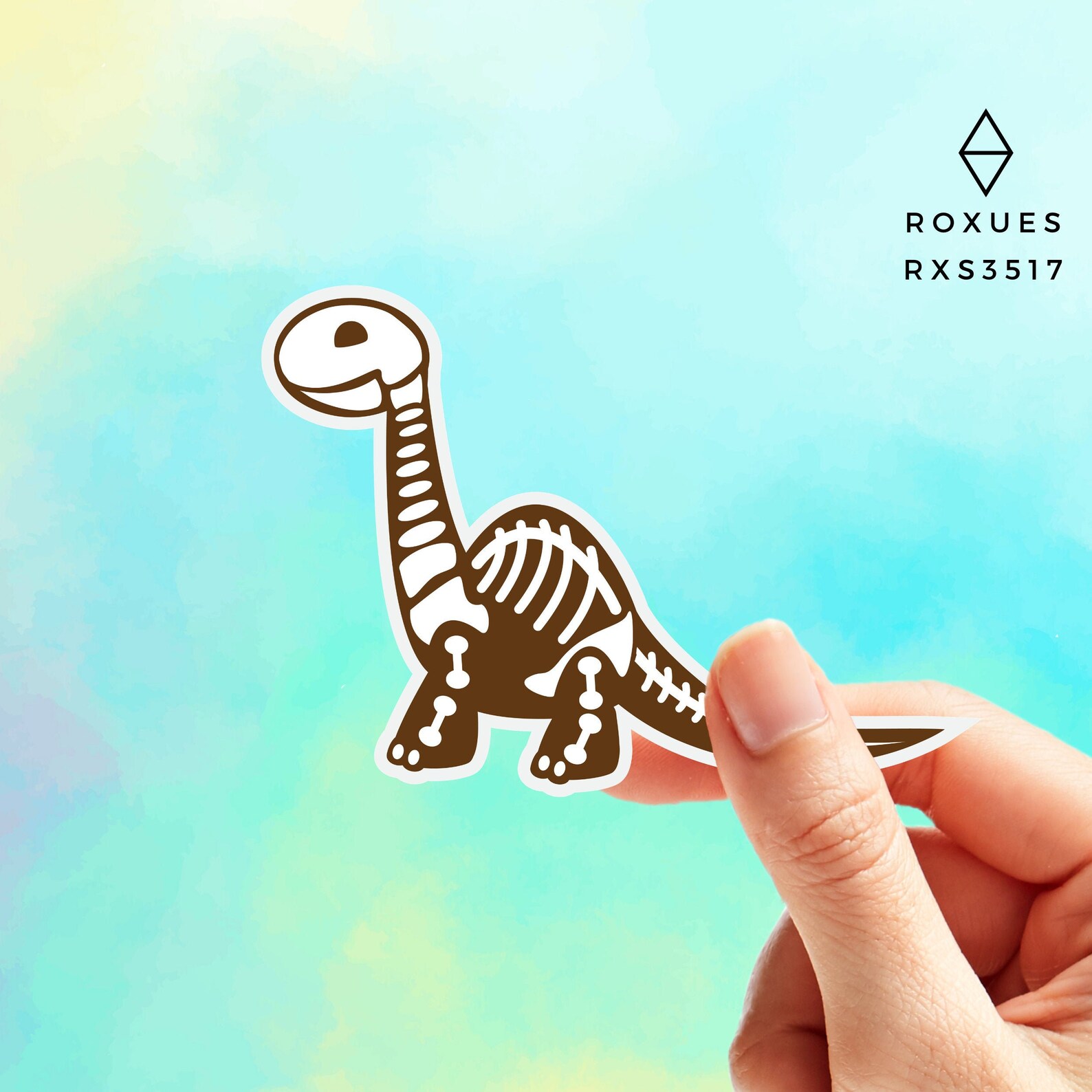 Brontosaurus Skeleton Sticker Dinosaur Sticker Cute Dinosaurs | Etsy