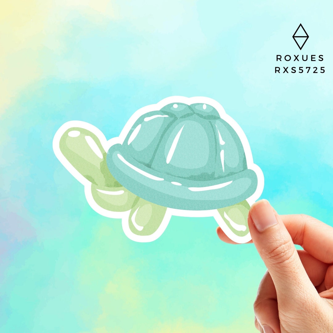 Balloon Turtle Animals Sticker, Water Bottle Sticker, Laptop Sticker ...