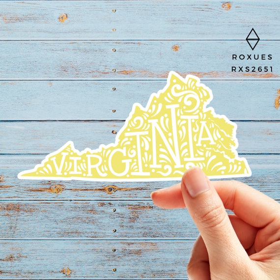 Virginia State Virginia Sticker Virginia Pride Virginia - Etsy