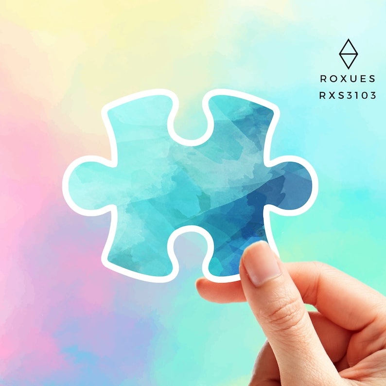 Puzzle Sticker Puzzle Piece Sticker Autism Sticker - Etsy